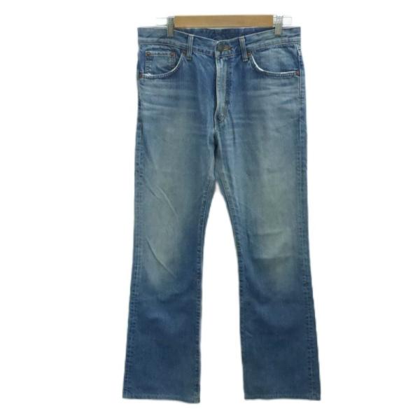 エドウィン EDWIN デニムパンツ ジーンズ ストレート W34 L34 青 ブルー ウォッシュ加工 ロング丈 /HO49 ■ECA004 メンズ【ブランド】エドウィン EDWIN【表記サイズ】W34L34【実寸サイズ】ウエスト：80cm...