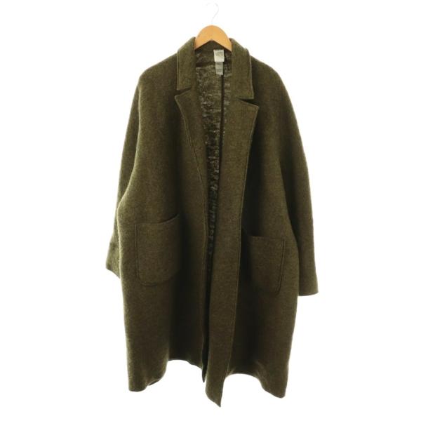 リリス Lilith コート アウター ロング 40 モスグリーン /DO ■ECA004 レディース【表記サイズ】40【実寸サイズ】身幅：75cm　着丈：113cm　ゆき丈：91cm　　【素材】毛、ポリエステル【色】モスグリーン【状態】使...