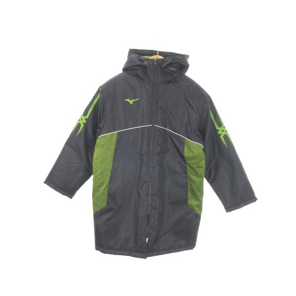 ミズノ MIZUNO 箱根駅伝 ベンチコート 中綿 スポーツ M 紺 ネイビー フード付き 配色 /AO5 ■ECA004 メンズ【ブランド】ミズノ MIZUNO【表記サイズ】M【実寸サイズ】肩幅：53cm　身幅：61cm　着丈：90cm　...