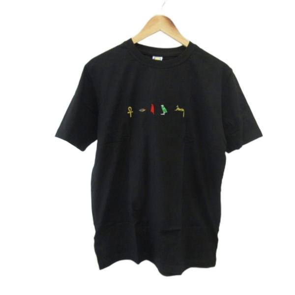 ラムゼス RAMSES Tシャツ L 黒 ブラック 半袖 刺繍 /KK メンズ【表記サイズ】L【実寸サイズ】肩幅：45cm　身幅：52cm　着丈：68cm　袖丈：20cm　　【素材】綿【色】黒 ブラック【状態】使用感が少なく、かなり状態の良...