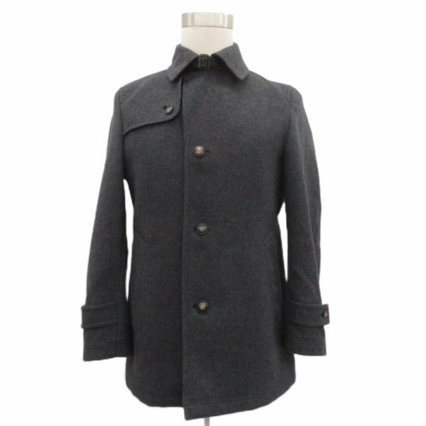 ジョセフアブード JOSEPH ABBOUD ステンカラーコート M チャコールグレー ミドル丈 /HO56 ■ECC004 メンズ【ブランド】ジョセフアブード JOSEPH ABBOUD【表記サイズ】M【実寸サイズ】肩幅：43cm　身幅：...