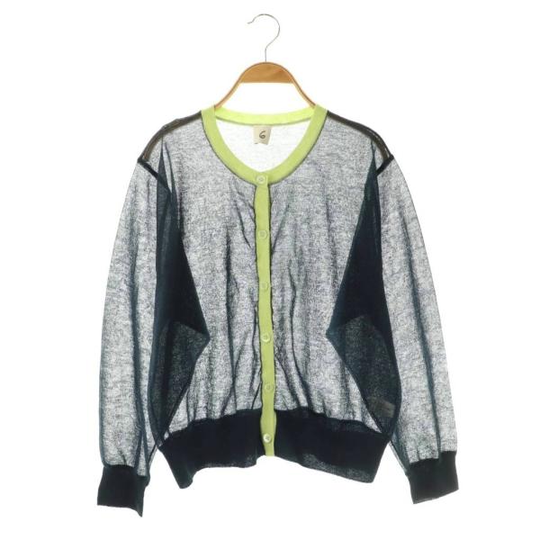 6 ROKU BEAUTY&amp;YOUTH B&amp;Y ロク ビューティーアンドユース カーディガン シアー リネン混 ネイビー ミントグリーン /ES ■ECB004 レディース【ブランド】6 ROKU BEAUTY&amp;YO...