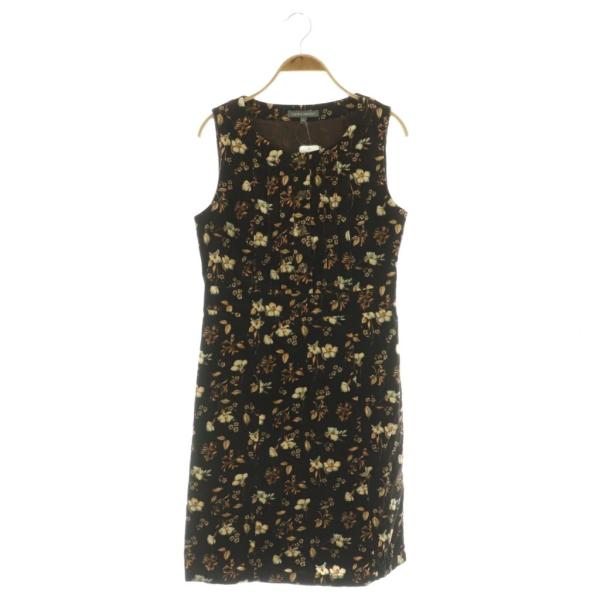 未使用品 ローラアシュレイ LAURA ASHLEY コーデュロイワンピース ミニ ノースリーブ 花柄 7 ブラウン /MY ■OS ■ECB004 レディース【ブランド】ローラアシュレイ LAURA ASHLEY【表記サイズ】7【実寸サイ...