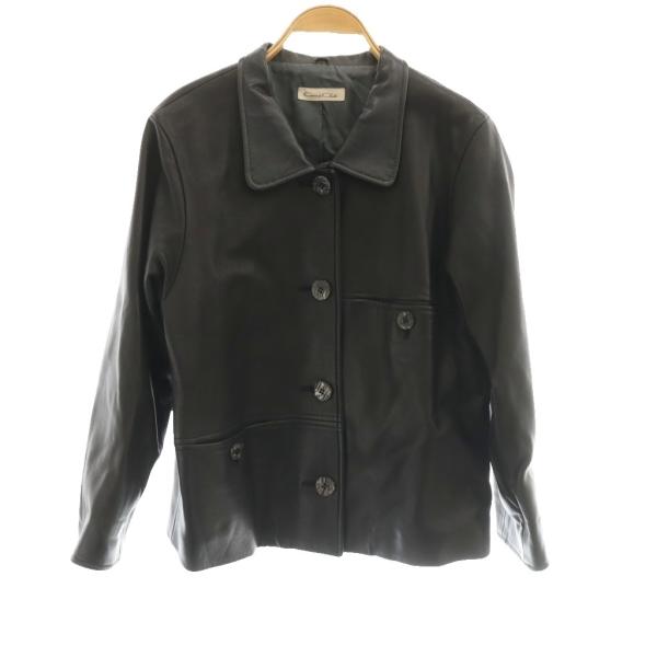 クローチェ クラブ Croce Club レザージャケット 黒 ブラック /SS ■OS ■ECB004 レディース【表記サイズ】品質タグなしのため確認できず【実寸サイズ】肩幅：約41.5cm　身幅：約44cm　着丈：約55.5cm　袖丈：...