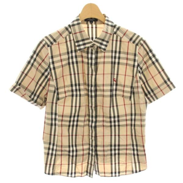 バーバリー ロンドン BURBERRY LONDON シャツ ブラウス 半袖 15 ベージュ ノバチェック 半袖 /HN ■GY53 レディース【ブランド】バーバリー ロンドン BURBERRY LONDON【表記サイズ】15【実寸サイズ】...