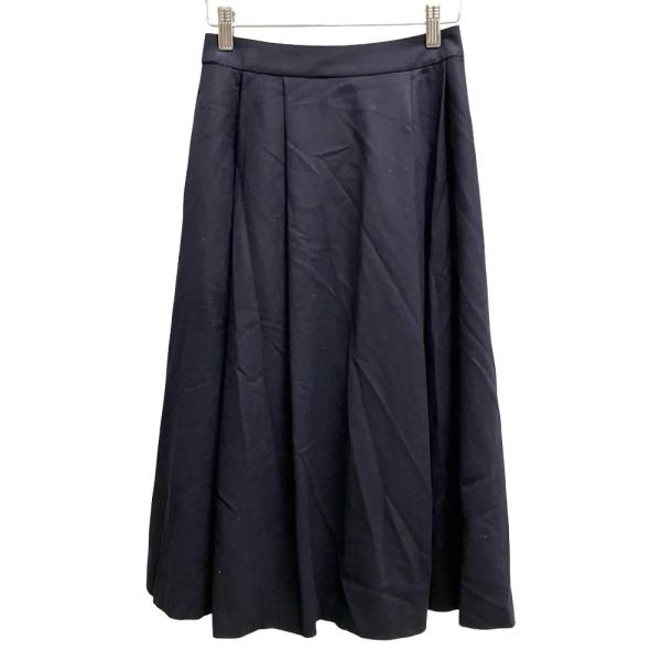 マッキントッシュ ロンドン MACKINTOSH LONDON タックフレアスカート ウール混 ストレッチ ロング 36 紺 ネイビー /TD ■ECD004 レディース【ブランド】マッキントッシュ ロンドン MACKINTOSH LOND...