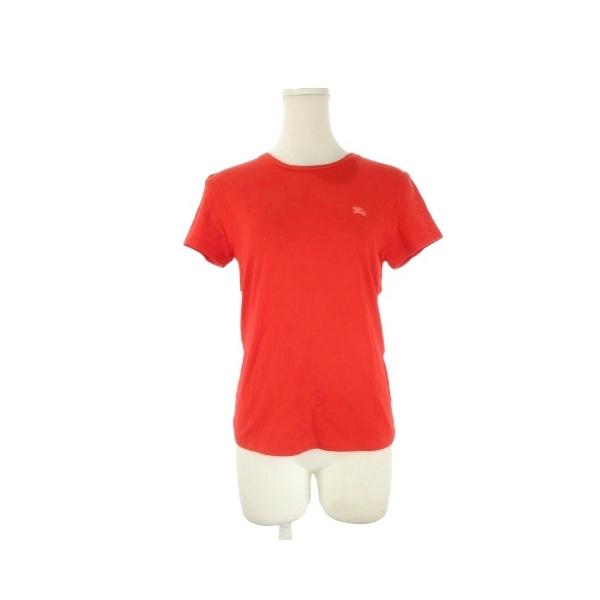 バーバリーブルーレーベル BURBERRY BLUE LABEL Tシャツ M 赤 レッド 無地 ラウンドネック 半袖 FA542-192 /CK10 ■ECD004 レディース【ブランド】バーバリーブルーレーベル BURBERRY BLU...