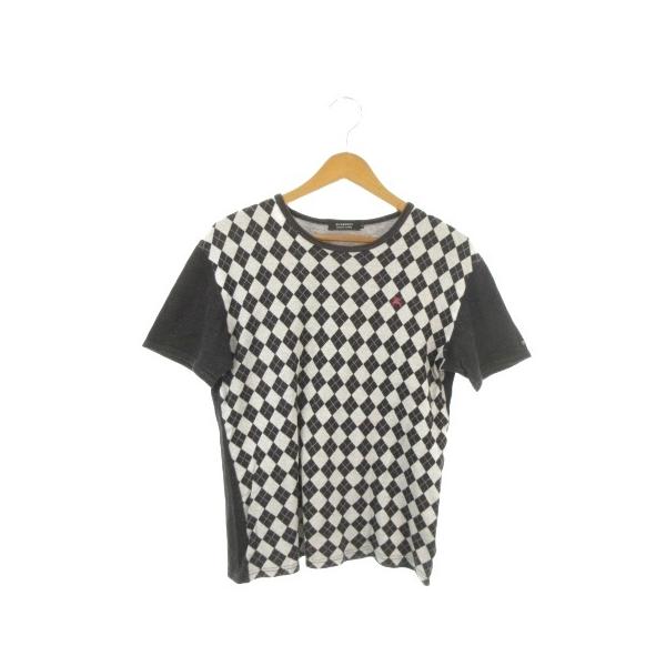 バーバリーブラックレーベル BURBERRY BLACK LABEL Tシャツ 2 グレー アーガイル柄 ラウンドネック 半袖 /AO24 ■ECD004 メンズ【ブランド】バーバリーブラックレーベル BURBERRY BLACK LABE...