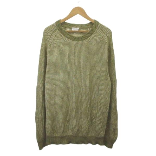 ウールリッチ WOOLRICH ニット セーター XXL ベージュ ライトグリーン リブ編み クルーネック 長袖 /KK ■ECD004 メンズ【ブランド】ウールリッチ WOOLRICH【表記サイズ】XXL【実寸サイズ】身幅：60cm　着丈...
