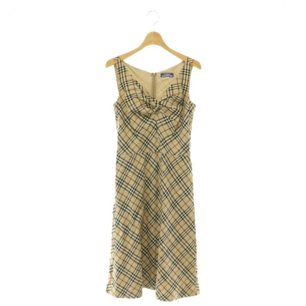バーバリーブルーレーベル BURBERRY BLUE LABEL ワンピース チェック ノースリーブ 38 ベージュ マルチカラー /DO ■ECD004 レディース【ブランド】バーバリーブルーレーベル BURBERRY BLUE LABE...