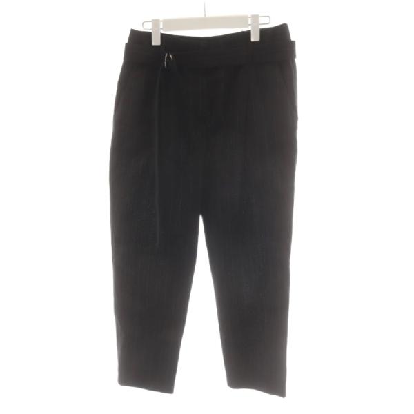 ブルネロクチネリ BRUNELLO CUCINELLI パンツ スラックス ストライプ柄 麻 リネン混 40 黒 ブラック /AN55 ■ECD004 レディース【ブランド】ブルネロクチネリ BRUNELLO CUCINELLI【表記サイズ...