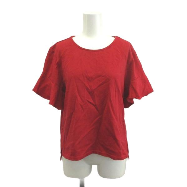 チャオパニック CIAOPANIC Tシャツ カットソー F 赤 レッド ラウンドネック フレアスリーブ 半袖 /MD ■ECA005 レディース【ブランド】チャオパニック CIAOPANIC【表記サイズ】F【実寸サイズ】肩幅：40cm　身...