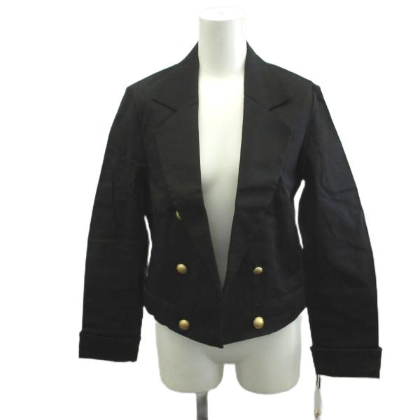 マウジー MOUSSY ジャケット 上着 1 黒 ブラック 長袖 ダブルブレスト 無地 /MD ■ECA005 レディース【ブランド】マウジー MOUSSY【表記サイズ】1【実寸サイズ】肩幅：36cm　身幅：44cm　着丈：49cm　袖丈：...