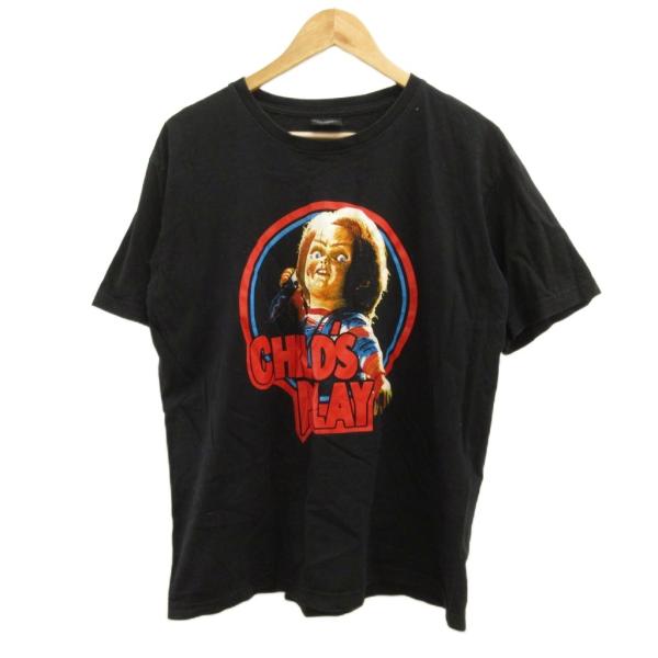 ブロードウェイ BROADWAY チャイルドプレイ チャッキー Tシャツ L 黒 ブラック プリント柄 クルーネック 半袖 カットソー /PP ■ECA005【表記サイズ】L【実寸サイズ】肩幅：約50cm　身幅：約53cm　着丈：約66cm...