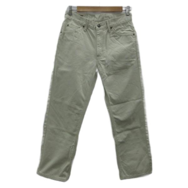 リー LEE ストレートパンツ 七分丈 30インチ ライトベージュ /SM51 ■ECA005 メンズ【ブランド】リー LEE【表記サイズ】30インチ【実寸サイズ】ウエスト：72cm　もも幅：28cm　裾幅：20cm　股上：27cm　股下：...