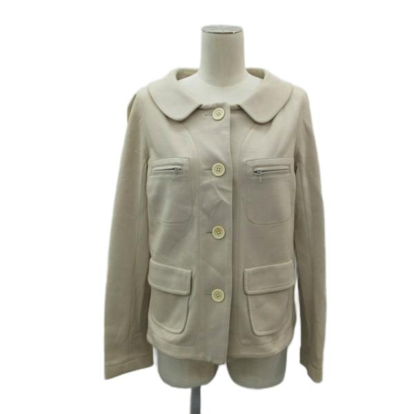 ジュンコシマダ JUNKO SHIMADA ラウンドカラージャケット 上着 ミドル丈 40 ベージュ /SM62 ■ECA005 レディース【ブランド】ジュンコシマダ JUNKO SHIMADA【表記サイズ】40【実寸サイズ】肩幅：38cm...