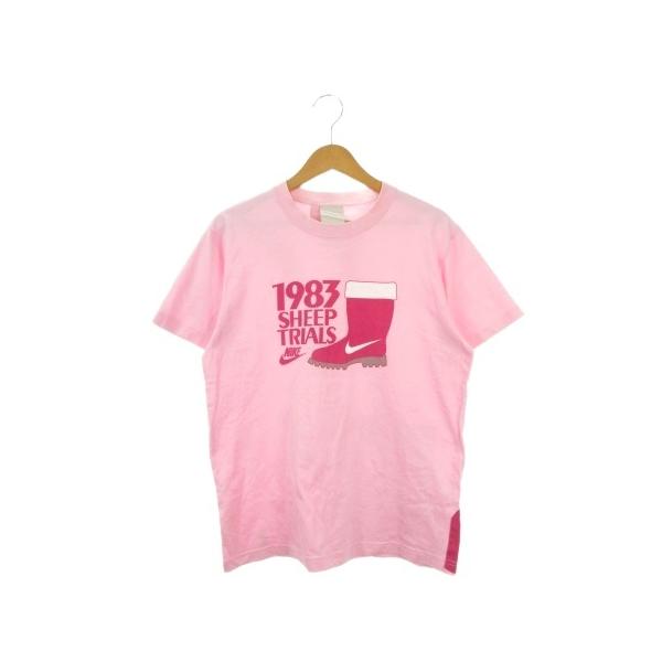 ナイキ NIKE Tシャツ 1983 SHEEP TRIALS スポーツウエア M ピンク 半袖 クルーネック グラフィックプリント /AH32 ■ECA005 メンズ【ブランド】ナイキ NIKE【表記サイズ】M【実寸サイズ】肩幅：44cm...