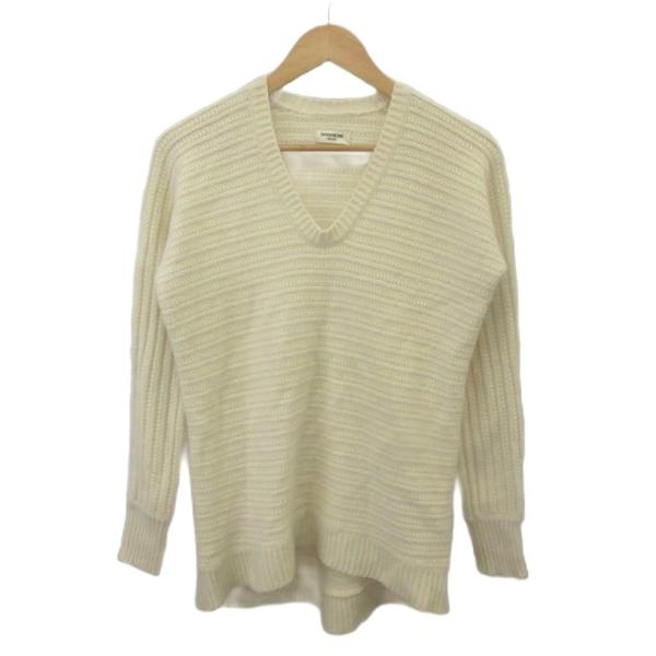 ザディグ エ ヴォルテール ZADIG &amp; VOLTAIRE ニット セーター カシミヤ XS 白 ホワイト Vネック 長袖 リブ編み /MD ■ECA005 レディース【ブランド】ザディグ エ ヴォルテール ZADIG &amp;...