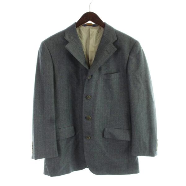 チャップス CHAPS RALPH LAUREN ジャケット 上着 90 78 165 グレー ストライプ柄 長袖 3つボタン /AP ■GY70 メンズ【ブランド】チャップス CHAPS【表記サイズ】90 78 165【実寸サイズ】肩幅：...