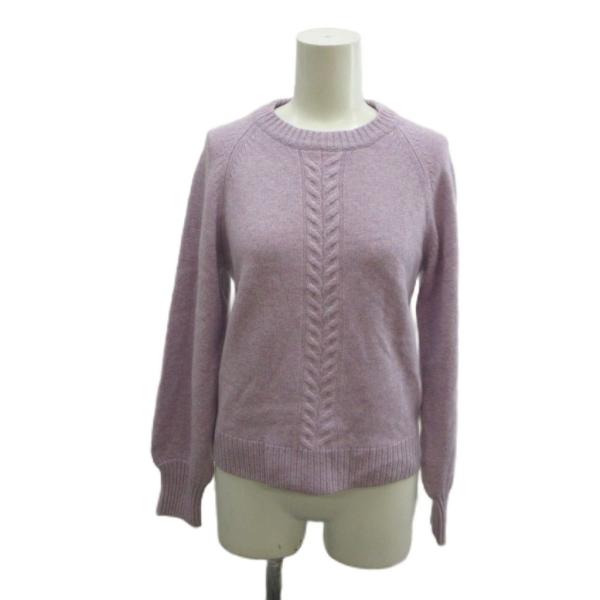TAKASHIMAYA 高島屋 子ども服 ニット セーター カシミヤ 150 ラベンダー 長袖 ケーブル編み ラウンドネック /KK ■ECA005 キッズ【表記サイズ】150【実寸サイズ】身幅：40cm　着丈：51cm　ゆき丈：72cm　...