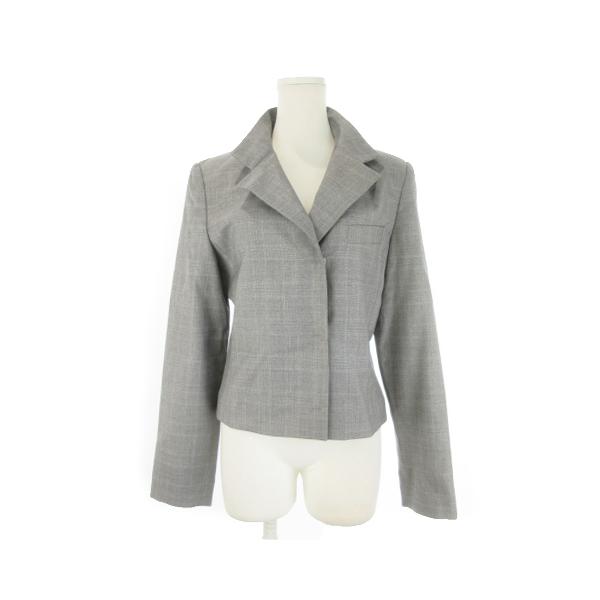 ナルシソロドリゲス Narciso Rodriguez ジャケット 上着 ウール 38 グレー チェック柄 ノッチドラペル 長袖 /CK35 ■ECE005 レディース【ブランド】ナルシソロドリゲス Narciso Rodriguez【表記...