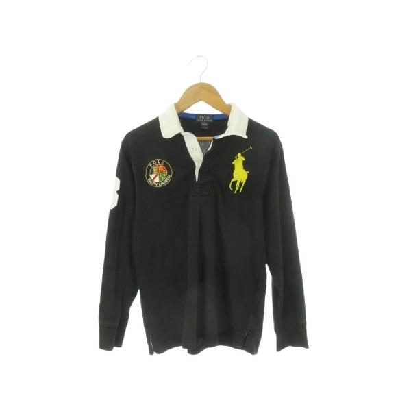 ポロ ラルフローレン POLO RALPH LAUREN ポロシャツ 子ども服（男の子用） M(10-12) 黒 ブラック ビッグポニー 長袖 /CK30 ■ECD005【ブランド】ポロ ラルフローレン POLO RALPH LAUREN【...