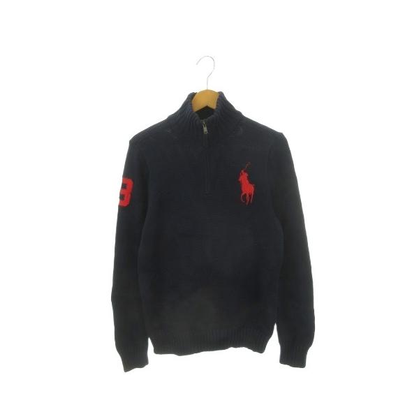 ポロ バイ ラルフローレン Polo by Ralph Lauren ニット セーター ビッグポニー 子ども服（男の子用） XL 紺 ネイビー ハーフジップ【ブランド】ポロ バイ ラルフローレン Polo by Ralph Lauren【表...