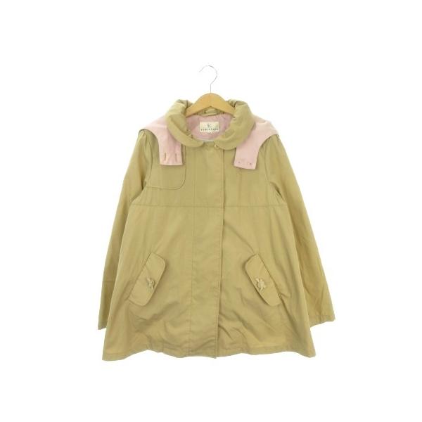 クミキョク 組曲 KUMIKYOKU コート ラウンドカラー フード付き 中綿ライナー付き 子ども服（女の子用） TM 140〜150 ベージュ 長袖【ブランド】クミキョク 組曲 KUMIKYOKU【表記サイズ】TM140〜150【実寸サイ...