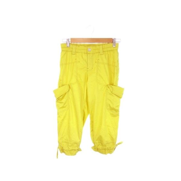 ダンスキン DANSKIN パンツ スポーツウエア S 黄 イエロー クロップド丈 ドローストリング /MN35 ■ECB006 レディース【表記サイズ】S【実寸サイズ】ウエスト：〜68〜cm　もも幅：24cm　裾幅：〜14〜cm　股上：2...