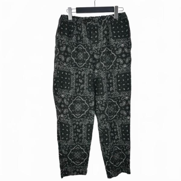 ジーンズファクトリー クローズ JEANS FACTORY Clothes パンツ ペイズリー柄 M 黒 ブラック メンズ【表記サイズ】M【実寸サイズ】ウエスト：68cm　もも幅：34cm　裾幅：17cm　股上：28cm　股下：66.5cm...