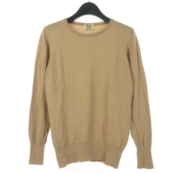 ウィリアムロッキー WILLIAM LOCKIE 160s ウールニット 長袖セーター クルーネック 36 ベージュ レディース【表記サイズ】36【実寸サイズ】肩幅：36cm　身幅：42cm　着丈：56cm　袖丈：55cm　　【素材】毛10...