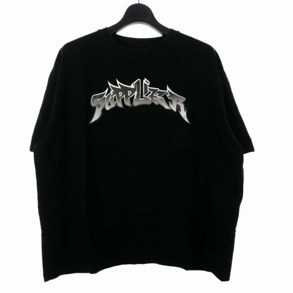 サプライヤー SUPPLIER GRADIENT GRAFFITI LOGO TEE Tシャツ 半袖 コットン L ブラック 黒 メンズ【表記サイズ】L【実寸サイズ】肩幅：57cm　身幅：60cm　着丈：67.5cm　袖丈：21cm　　【素...
