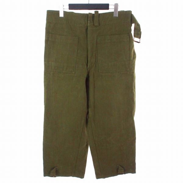 Equipements Militaires ミリタリーパンツ スラックス カーキ メンズ【表記サイズ】表記なし【実寸サイズ】ウエスト：84cm　もも幅：34cm　裾幅：27cm　股上：36cm　股下：65cm　　【色】カーキ　※照明や撮影...