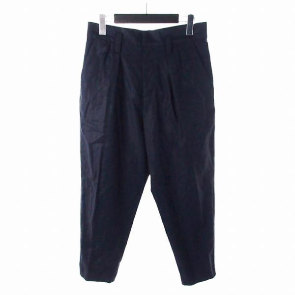 リョウ タカシマ RYO TAKASHIMA Viegin wool 2 tack tapered slacks パンツ スラックス 3 ネイビー 紺 101904004 メンズ【表記サイズ】3【実寸サイズ】ウエスト：76cm　もも幅：30...