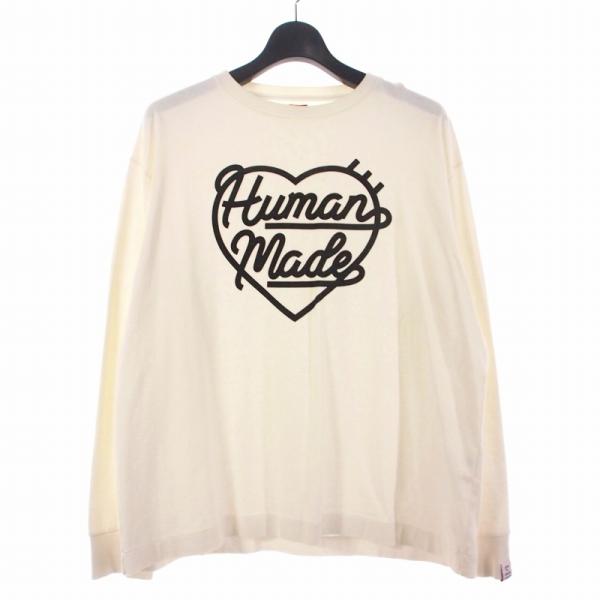 ヒューマンメイド HUMAN MADE Heart L/S T-Shirt ロングスリーブ Tシャツ カットソー 長袖 M ホワイト 白 メンズ【ブランド】ヒューマンメイド HUMAN MADE【表記サイズ】M【実寸サイズ】肩幅：55cm　...