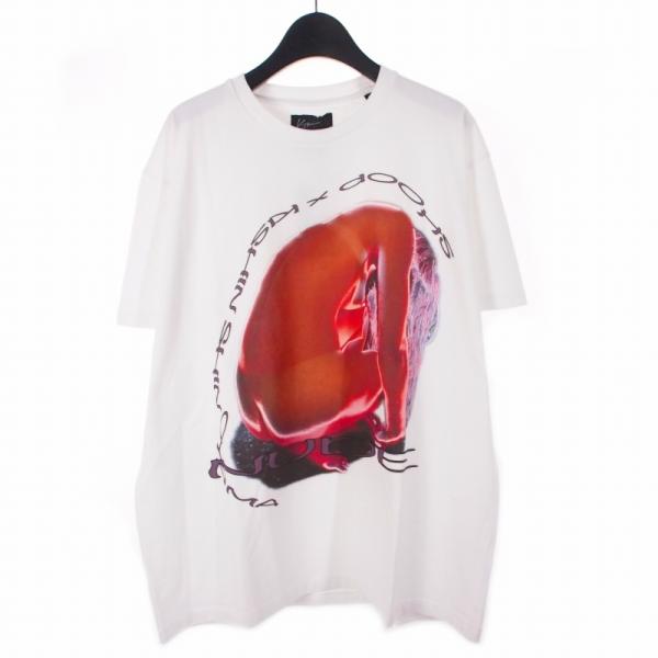 未使用品 シュープ SHOOP × 篠山紀信  KISHIN SHINOYAMA NUDE 1 T-SHIRT Ｔシャツ カットソー 半袖 L ホワイト白 SHK22119001 メンズ【表記サイズ】L【実寸サイズ】肩幅：52cm　身幅：6...