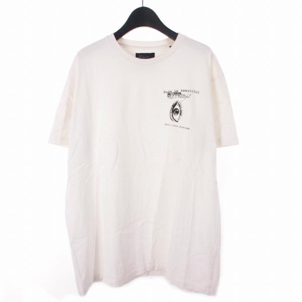 ショープ SHOOP × 篠山紀信 KISHIN SHINOYAMA リステア限定 Ｔシャツ カットソー 半袖 L ホワイト 白 メンズ【表記サイズ】L【実寸サイズ】肩幅：51cm　身幅：60cm　着丈：70cm　袖丈：20cm　　【素材】...