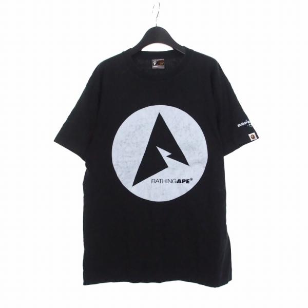 アベイシングエイプ A BATHING APE プリント Tシャツ 半袖 L 黒 ブラック メンズ【ブランド】アベイシングエイプ A BATHING APE【表記サイズ】L【実寸サイズ】肩幅：51cm　身幅：52cm　着丈：71cm　袖丈：...