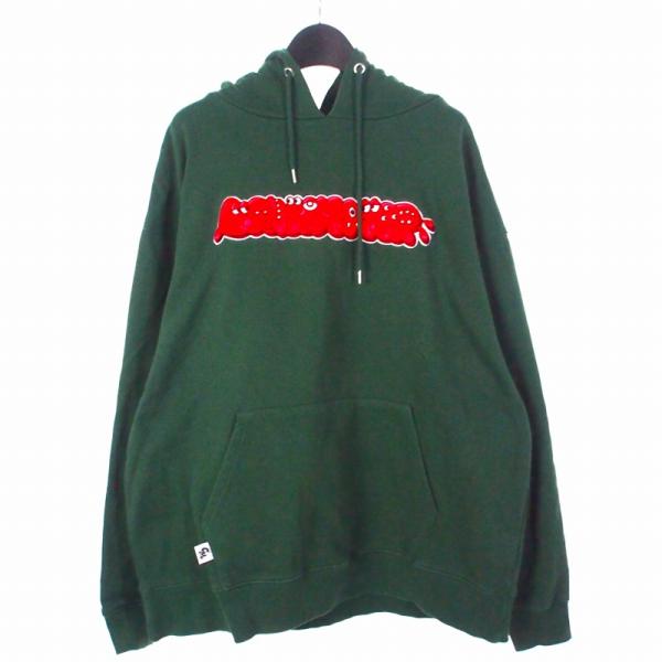 センチメーター centimeter Official logo hoodie パーカー フーディ プルオーバー L グリーン 緑 CM1230 メンズ【表記サイズ】L【実寸サイズ】肩幅：65cm　身幅：63cm　着丈：67cm　袖丈：58...