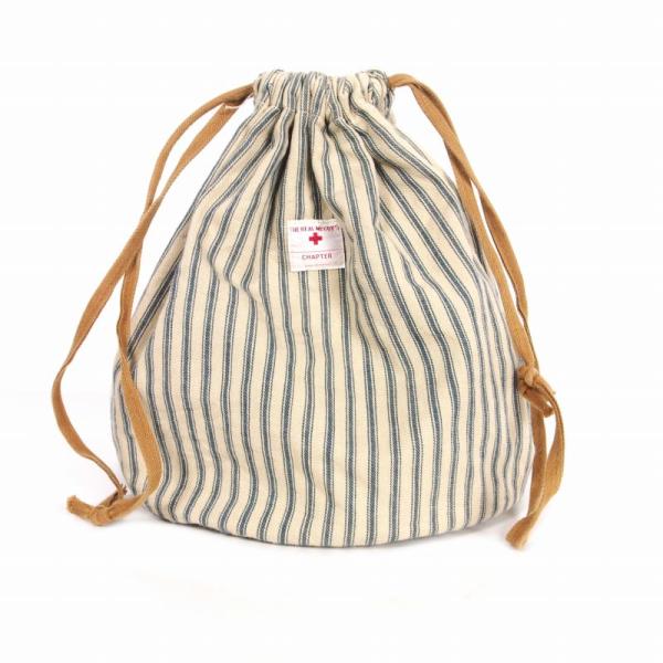 ザリアルマッコイズ THE REAL McCOY'S TICKING STRIPE POUCH BAG ティッキングストライプ ポーチ バッグ 巾着 ECRU メンズ【ブランド】ザリアルマッコイズ THE REAL McCOY'S【実寸サイ...