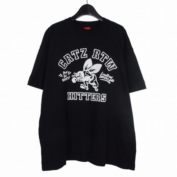 コーテイズ Corteiz The Hitters Tee Tシャツ カットソー 半袖 L ブラック 黒 メンズ【表記サイズ】L【実寸サイズ】肩幅：59cm　身幅：63cm　着丈：71cm　袖丈：20cm　　【素材】コットン100％【色】ブ...