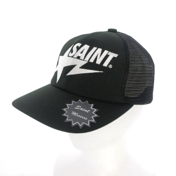 未使用品 セントマイケル SAINTMICHAEL × A BATHNIG APE 26SS BAPE_MESH CAP ロゴ メッシュキャップ 帽子 F ブラック 黒 SM-MK8-0000-C59 メンズ【ブランド】セントマイケル SA...