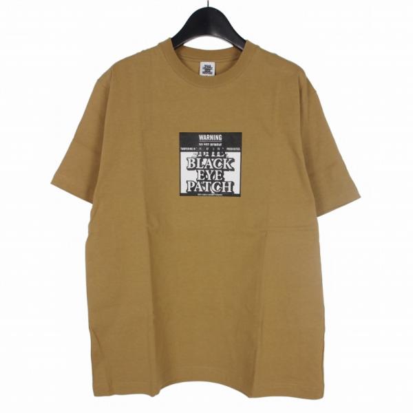 ブラックアイパッチ THE BLACK EYE PATCH DO NOT REMOVE LABEL TEE パッチロゴ Tシャツ カットソー 半袖 M ベージュ メンズ【ブランド】ブラックアイパッチ THE BLACK EYE PATCH【...