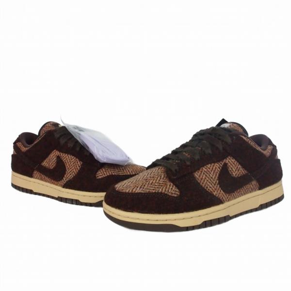 未使用品 ナイキ NIKE × ハリスツイード Harris Tweed Nike Women's Dunk Low "Sesame/Violet Mist" ウィメンズダンクロー US9.5 26.5cm ブラウン 茶【ブランド】ナイキ ...