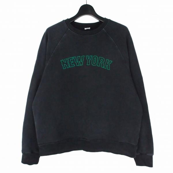 ヒドゥンニューヨーク HIDDEN NY ロゴ 刺繍 スウェット トレーナー M ブラック 黒 メンズ【表記サイズ】M【実寸サイズ】身幅：61cm　着丈：64cm　ゆき丈：87cm　　【素材】コットン100％【色】ブラック　※照明や撮影環境...