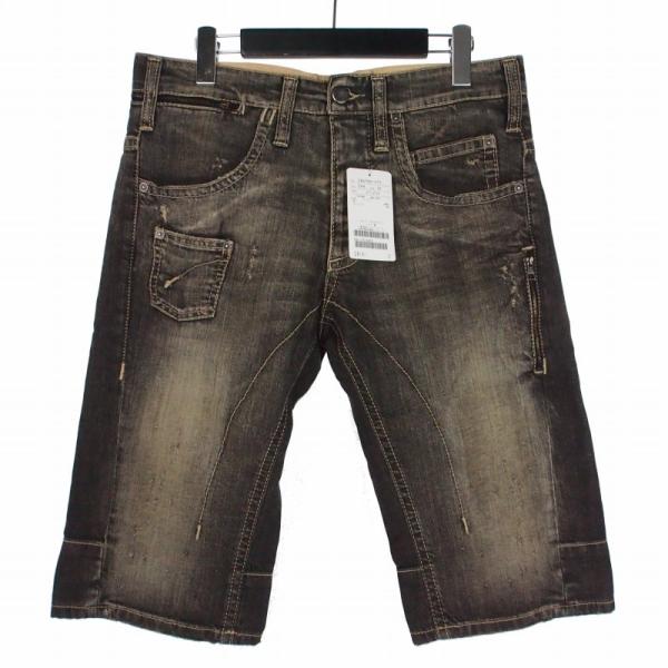ニールバレット Neil Barrett デニム ショートパンツ ハーフパンツ ジョーツ 32 ブラック 黒 BDE86fc メンズ【ブランド】ニールバレット Neil Barrett【表記サイズ】32【実寸サイズ】ウエスト：84cm　もも...