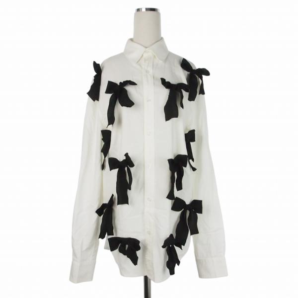 シスタージェーン sister jane Penny Velvet Bow Shirt リボンシャツ ブラウス 長袖 XS ホワイト 白 BLM122WHT レディース【表記サイズ】XS【実寸サイズ】肩幅：41cm　身幅：51cm　着丈：7...
