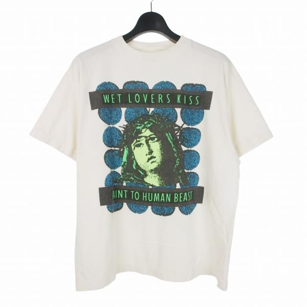 セントマイケル SAINTMICHAEL 24AW SS TEE / KISS Tシャツ カットソー 半袖 S ホワイト 白 SM-YS1-0000-009 メンズ【ブランド】セントマイケル SAINTMICHAEL【表記サイズ】S【実寸サ...
