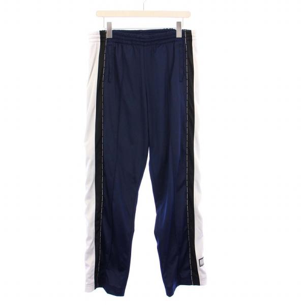 ヴェトモン VETEMENT VTMNTS CONTRASTING BAND SNAP JERSEY SWEATPANTS ジャージ トラックパンツ サイドスナップボタン S 紺 VL12PA220N /KH メンズ【ブランド】ヴェトモン ...