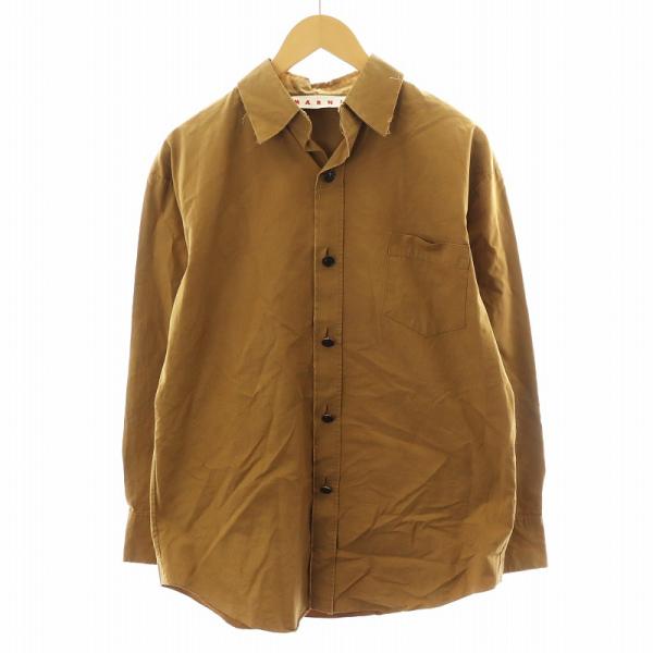 マルニ MARNI シャツ 長袖 カットオフ コットン 38 茶 ブラウン CAMA0312Y0TCY65 /AN32 ☆AA★ メンズ【ブランド】マルニ MARNI【表記サイズ】38【実寸サイズ】肩幅：約53cm　身幅：約57cm　着丈：...